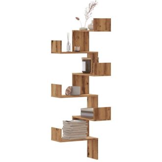 vidaXL Vidaxl - tag&egrave;re dangle murale ch&ecirc;ne artisanal bois ding&eacute;nierie