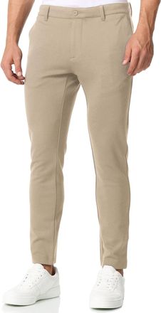 JEFF Herren Burch Performance Pants Chinohose | Herrenhose Super Stretch Stoffhose Bequeme Business Hose f&uuml;r M&auml;nner Greige, 29/34