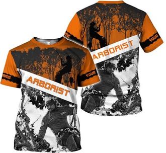 Generic Arboriste Grimpeur DArbres 3D T-Shirt Tee Shirt Col Rond T-Shirt De Sport Manches Courtes Sportswear pour Entra&icirc;nement Plage Fitness M