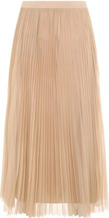 Fabiana Filippi Femme, Jupes, Beige, Taille: 38 FR Falda Midi Plisada