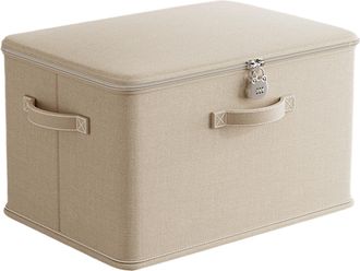 Generic Große Speicherbox mit Schloss, abschließbare Speicherbehälter, Geruchssicherer Abschließbarer Ordnungsbehälter, waschbare Regalkörbe für Decken, Kleid