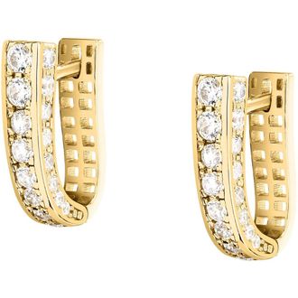 Cleor Boucles doreilles en argent 925/1000 et zircon