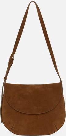 Arket Umh&auml;ngetasche Aus Veloursleder -Braun