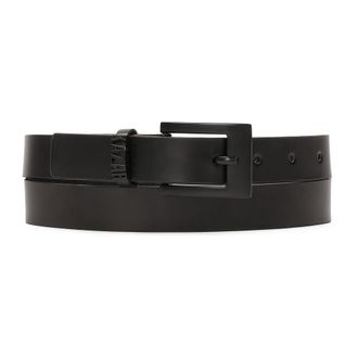 Kazar Subtiler schwarzer G&uuml;rtel mit Metallschnalle und Logo - - Accessories - Damen - Schwarzk - 110 CM