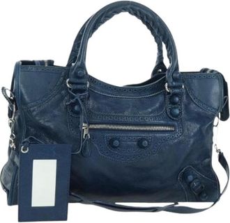 Balenciaga Sac &agrave; main vintage Pre-owned - Femme - Pre-owned - Bleu - Taille: ONE Size