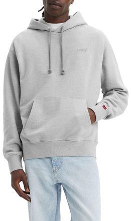 Levi's Mens The Authentic Hoodie Neutrals, Light Gray Htr BROS, XL