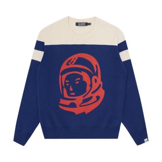 Billionaire Boys Club Astro Gestrickter Crewneck Pullover - - Knitwear - Herren - Blau - XL