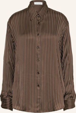 Frankie Shop Hemdbluse Peri Aus Satin braun