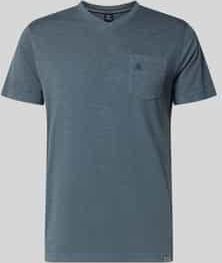 Lerros Regular Fit T-Shirt mit V-Ausschnitt