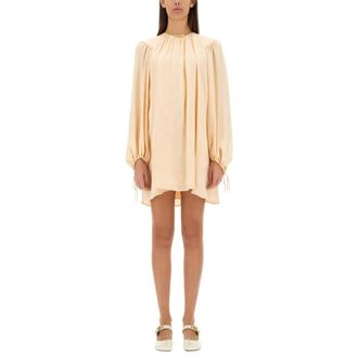 Chlo&eacute; Seidenkleid mit Raffungen - - Dresses - Damen - Rosa - XS