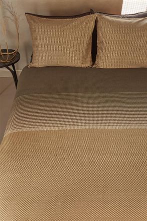 Beddinghouse Biber-Bettwäsche-Garnitur Demi Farbe Dark Sand Größe 155x220