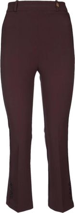 Elisabetta Franchi Femme, Pantalons, Brun, Taille: 42 FR Pantalone