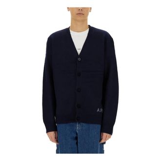 A.P.C. Cardigan Kenny - - Knitwear - Herren - Blau - L