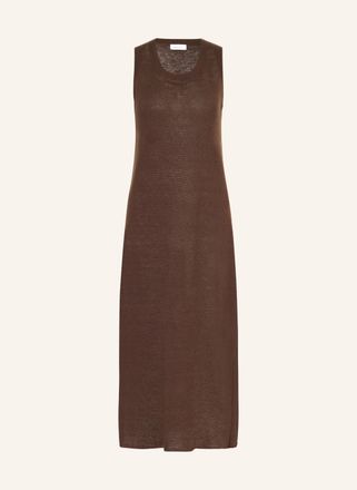 Darling Harbour Darling Harbour Strickkleid Aus Leinen braun