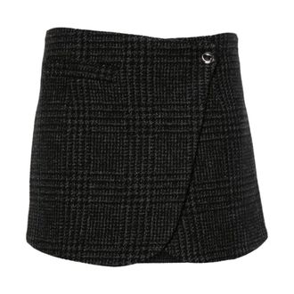 Coperni Femme, Jupes, Gris, Taille: 36 FR Jupe Portefeuille à Carreaux