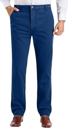 Generic Jean Homme Jeans Homme Bureau Smart Casual Jean Droit Taille Haute Automne - Coupe Large D&eacute;contract&eacute;e, Id&eacute;al pour Look Boho ou Urbain Chic