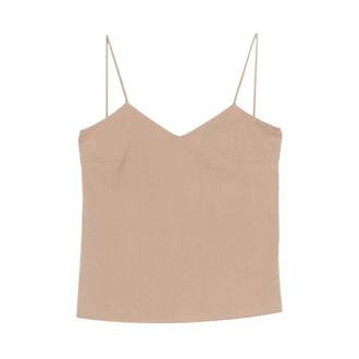 Max Mara Silk Canvas Top - - Tops - Damen - Beige - S