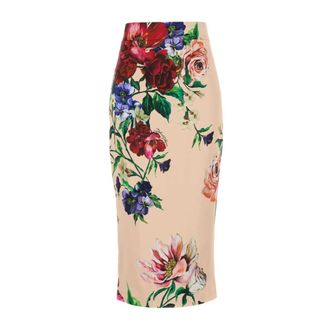 Dolce & Gabbana Bedruckter Stretch-Satinrock - - Skirts - Damen - Mehrfarbig - L