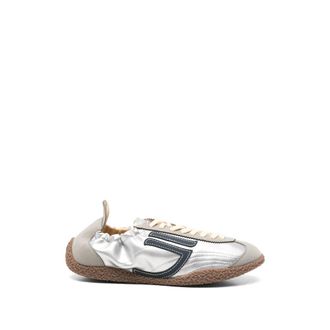 Puraai Metallic-effect Logo-patch Sneakers