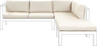 Beliani Beliani - Set de Housses de Coussin dExt&eacute;rieur en Polyester Beige Hydrofuge R&eacute;sistant Messina