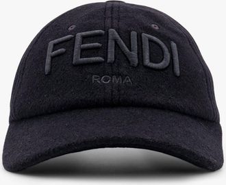 Fendi Wool blend baseball hat with logo embroidery - FENDI - gender_Man