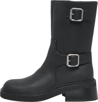 Only Damen Onlbutter-2 Buckle Boot, Black, 37 EU
