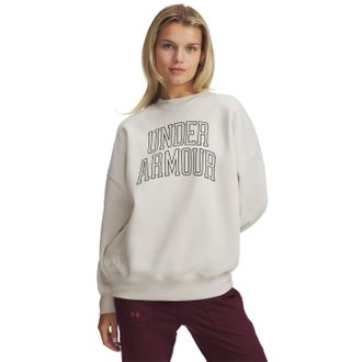 Under Armour Rival Sweatshirt f&uuml;r Damen, Fleece, leger (Wei&szlig;)