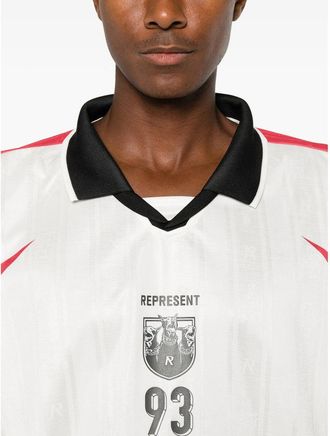 Represent Color-Block Polo Shirt - White