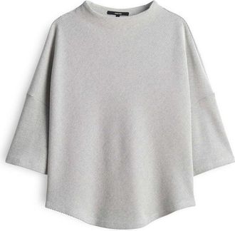 someday 3/4-Arm-Shirt KEROMY Oversized aus nachhaltigem BCI Cotton Mix weite Passform, oversized, zweifarbiges Muster