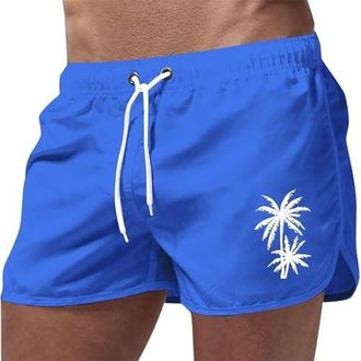 Generic Short de bain hawa&iuml;en &agrave; s&eacute;chage rapide pour homme avec poches, bleu, 3XL