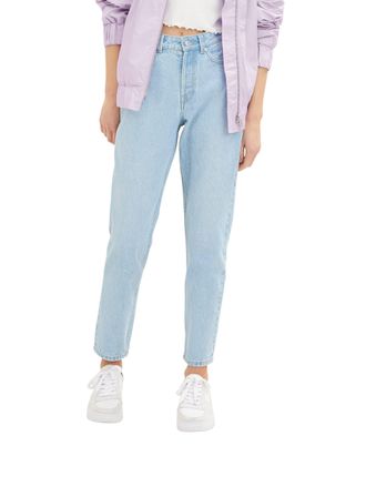 Tom Tailor Damen Mom Fit Jeans 1034626, 10117 - Used Bleached Blue Denim, 27
