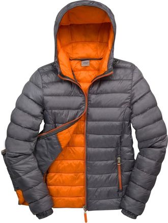 Result Ergebnis Damen r194 F Urban Snow Bird Kapuzenjacke, Damen, R194F, grau/orange, Large/Size 14