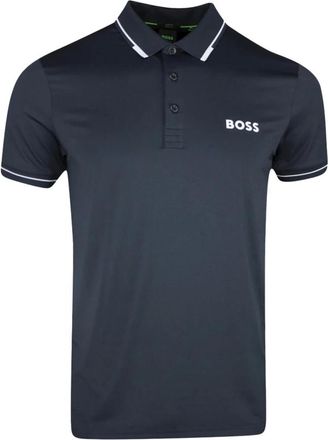 HUGO BOSS Homme, Tops, Bleu, Taille: XL Polo Bleu - Manches Courtes