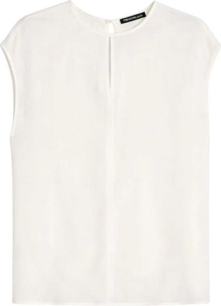 Pennyblack Femme, Blouses et Chemises, Blanc, Taille: 40 FR Blusa fluida in cupro manopesca