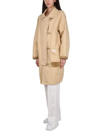 Fay Four-Hook Cotton Trench Coat - Beige