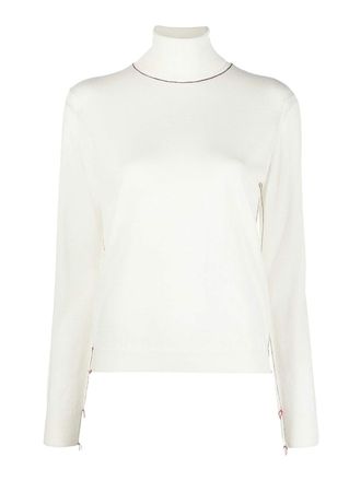 Maison Margiela Pull Col Roul&eacute; - Blanc