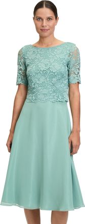 Vera Mont Damen Cocktailkleid mit Spitze 36, Strong Mint