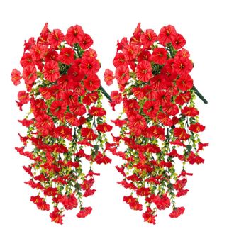 Generic K&uuml;nstliche Petunien - Langfristige Dekoration Von K&uuml;nstlichen Petunien,Wetterbest&auml;ndig Langlebig 2 St&uuml;ck f&uuml;r Altanghof Patio Fensterbox Nachstieg Pfla