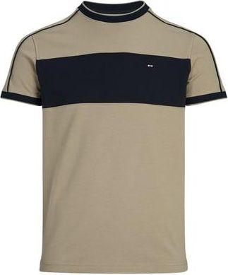 Eden Park T-shirt droit &agrave; logo en coton m&eacute;lang&eacute;