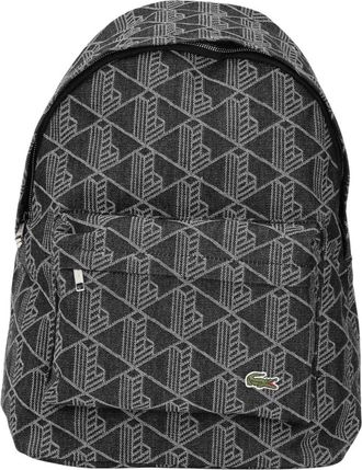 Lacoste unisex, Sacs, Noir, Taille: ONE Size Neocroc Jacquard Motif Backpack