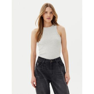 Pieces Top May 17154480 Grau Slim Fit