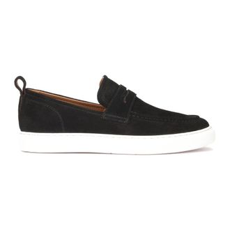 Kazar Schwarze Wildleder-Slip-On-Sneaker mit kontrastierender Sohle - - Shoes - Herren - Schwarzk - 43 EU