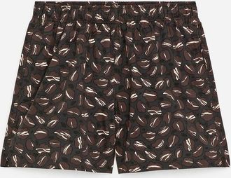 Arket Badeshorts Mit Allover-Print -Braun