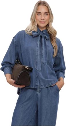 Simple Damen, Blusen & Hemden, Blau, MGr&ouml;&szlig;e