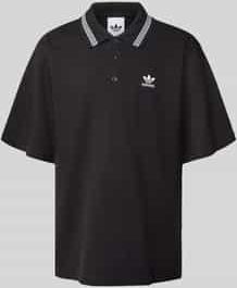 adidas Originals Loose Fit Poloshirt mit Label-Stitching