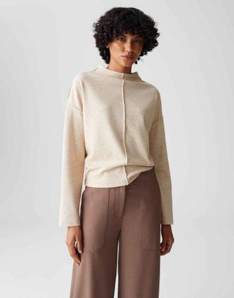 OPUS Langarmshirt SINZI Regular Fit mit Biesendetails lockere Passform, weicher Griff, elastischer Stoff