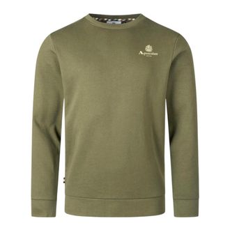Aquascutum Homme, Sweatshirts et sweats &agrave; capuche, Vert, Taille: XL Sweat &agrave; col rond avec petit logo