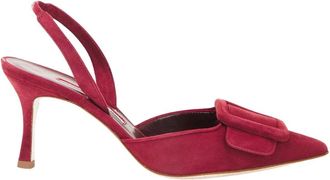Manolo Blahnik Femme, Chaussures, Rose, Taille: 41 EU Maysli 70 Suede Escarpins