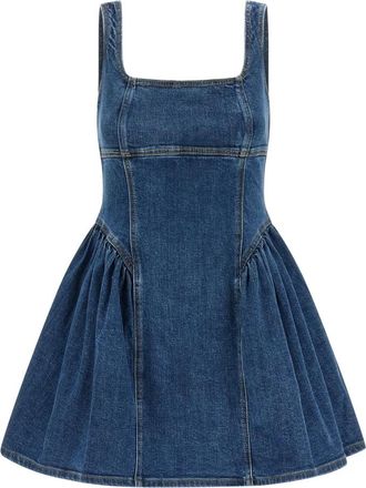 Self Portrait Femme, Robes, Bleu, Taille: 36 FR Mini-robe en denim