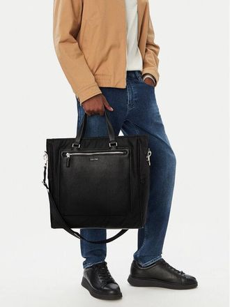 Calvin Klein Handtasche Ssnl Raised Logo Tote LV04D3502G Schwarz